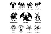 Seven Deadly Sins Devils And Satan | Icons ~ Creative Market