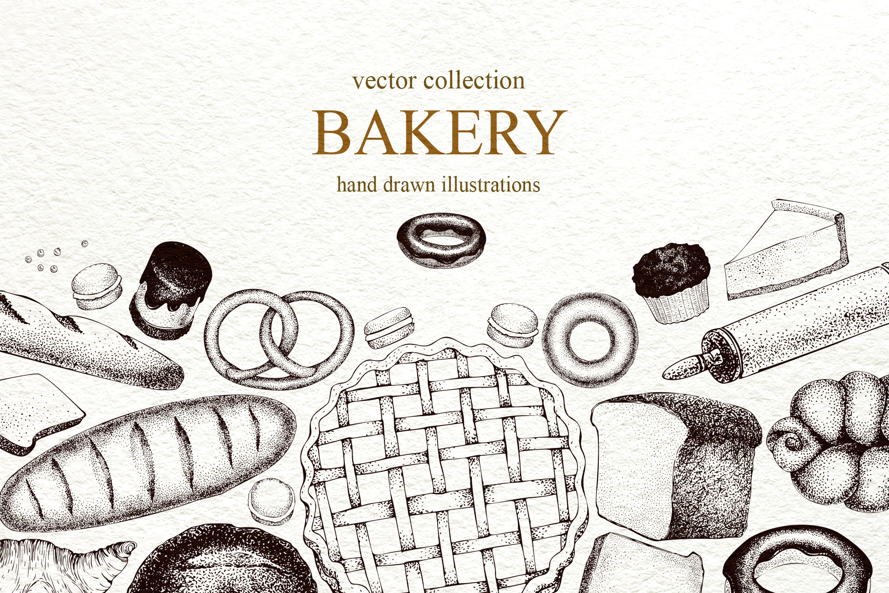Bakery Vector Collection, an Illustration by Lubov Illustrations Shop