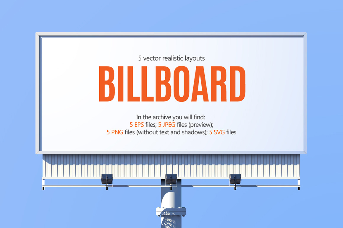 Billboard Realistic Set, a Decorative Illustration by Macrovector