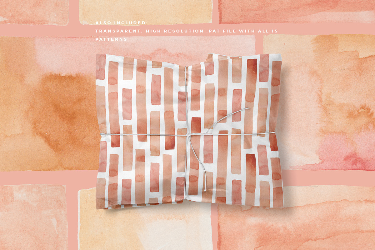 Sunset Watercolor Seamless Patterns, a Pattern Graphic by Youandigraphics