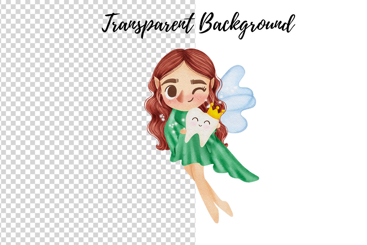 Tooth Fairy watercolor clipart, an Illustration by AkiraVilla ...