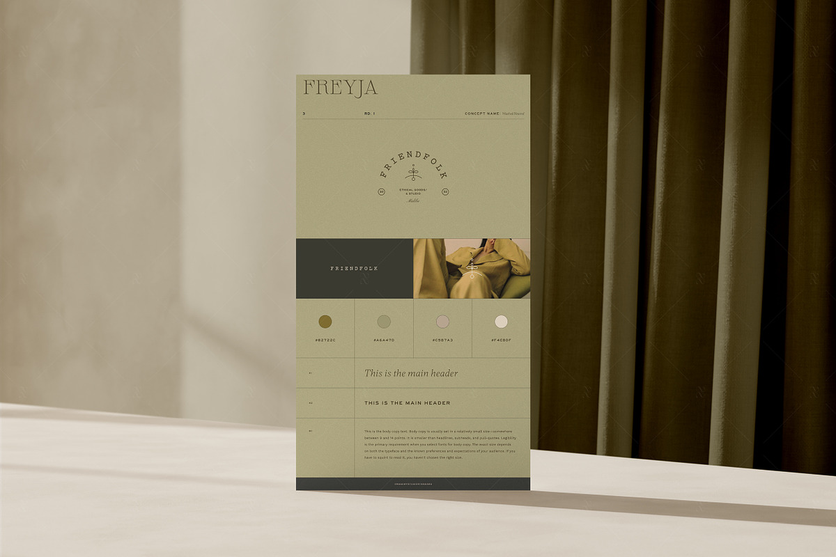 Freyja | Brand Board Kit | Studio Standard