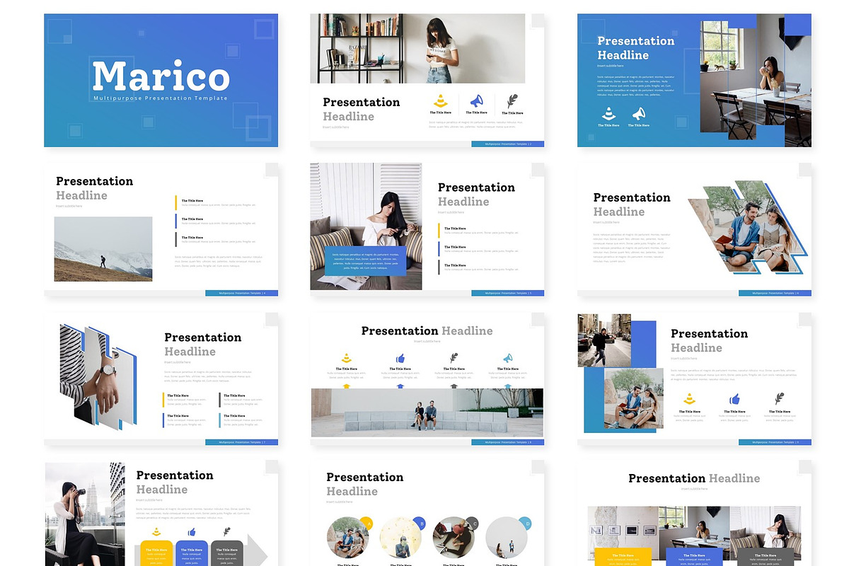 Marico - Powerpoint Template, a Presentation Template by AQR Studio