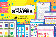 SHAPES BUSY BOOK. 28 Worksheets, an Object Graphic by Masherdraws