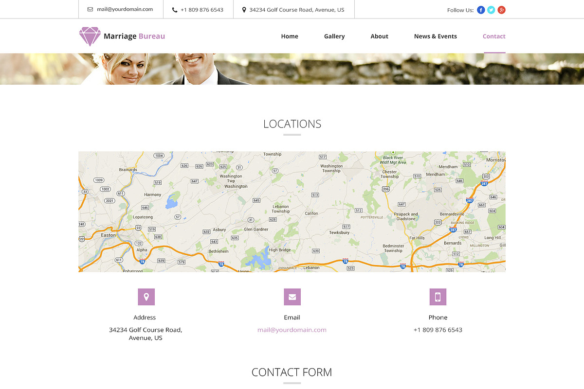 Marriage Bureau PSD Website Template, a Websites & App Template by ...