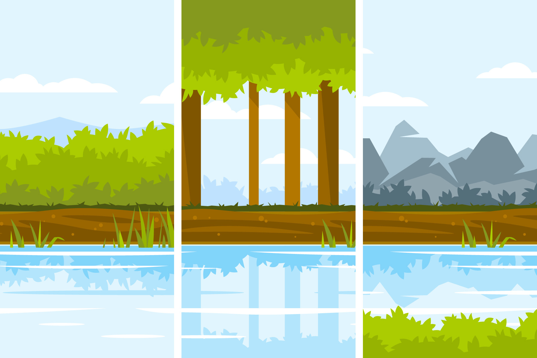 Nature Game Backgrounds | Illustrations ~ Creative Market