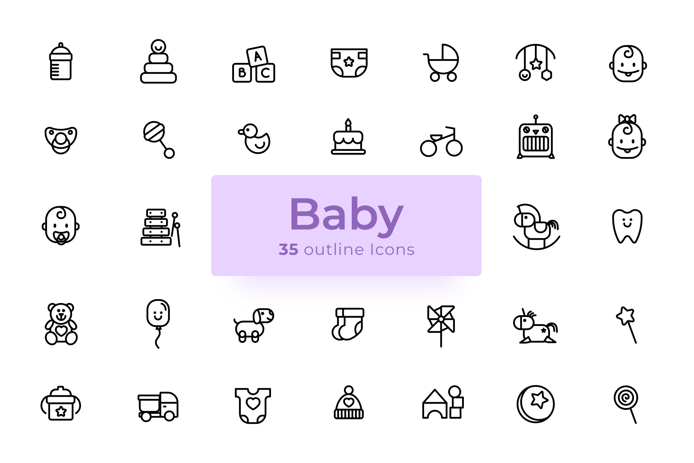 Baby - Icons Pack, an Outline Icon by Zomorsky