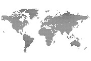 Map World Halftone Seamless Pattern, a Pattern Graphic by rogeriomarcos