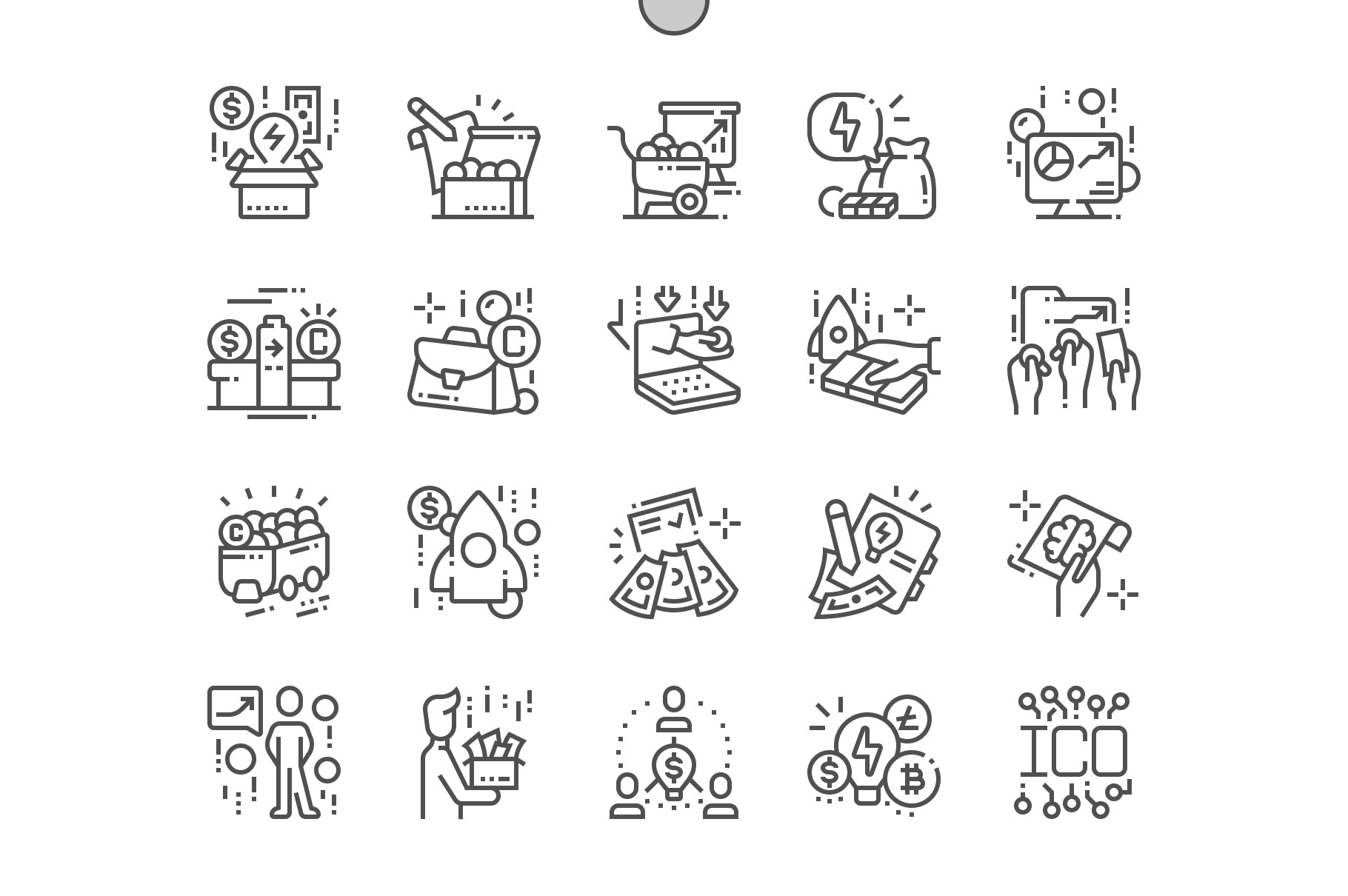 ICO token Line Icons | Outline Icons ~ Creative Market