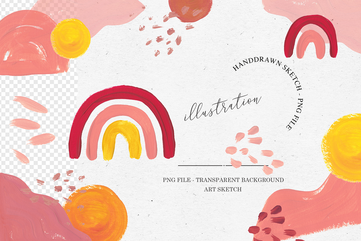 ART RAINBOW BUNDLE / clipart, an Illustration by KruthDesign