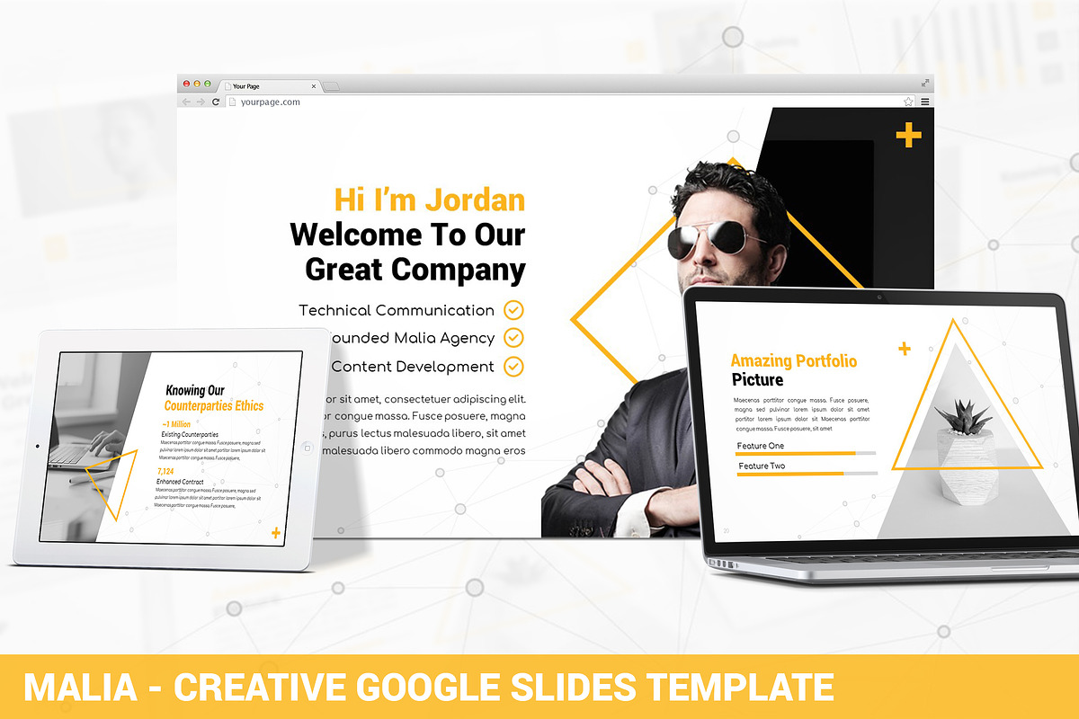 Malia - Google Slides Template, a Presentation Template by SlideFactory