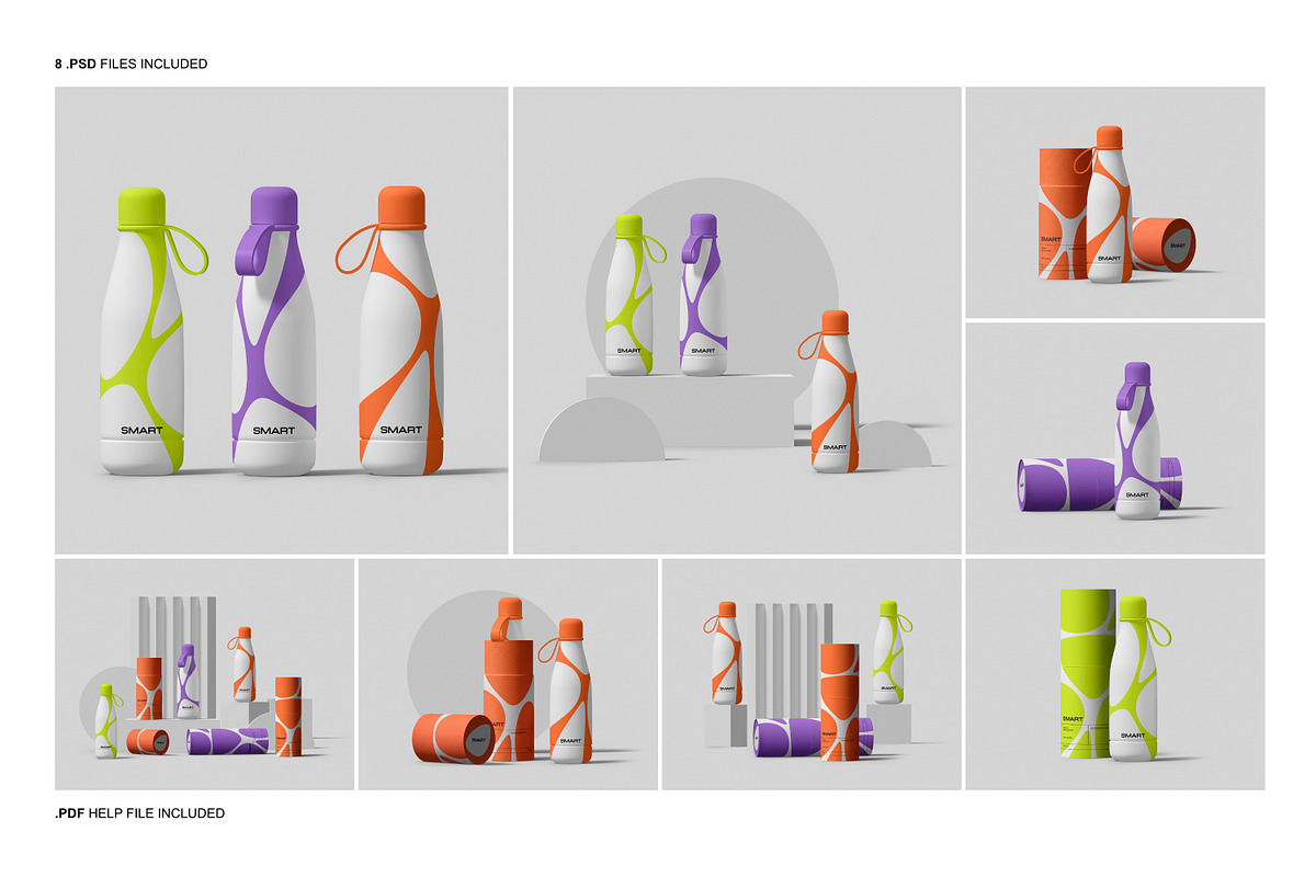 Tube and Bottle Mockup Set (8 PSD)
