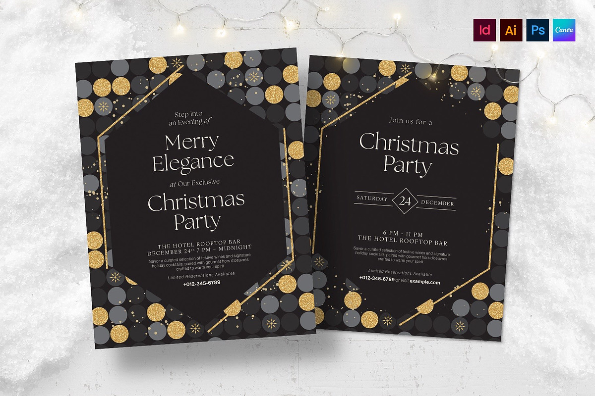 Christmas Invitation Flyer Template, a Flyer Template by BrandPacks