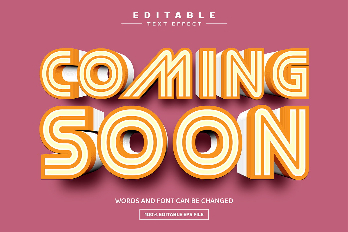 Coming soon 3D editable text effect