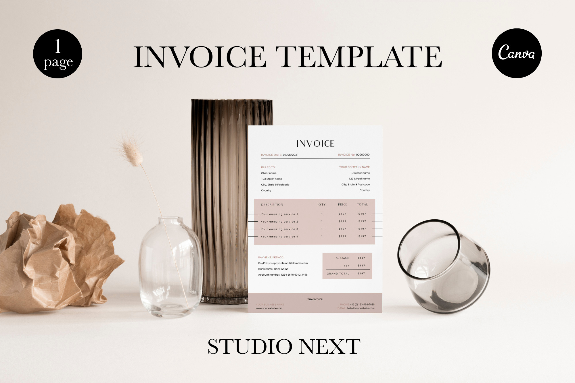 Invoice Canva Template – MADISON