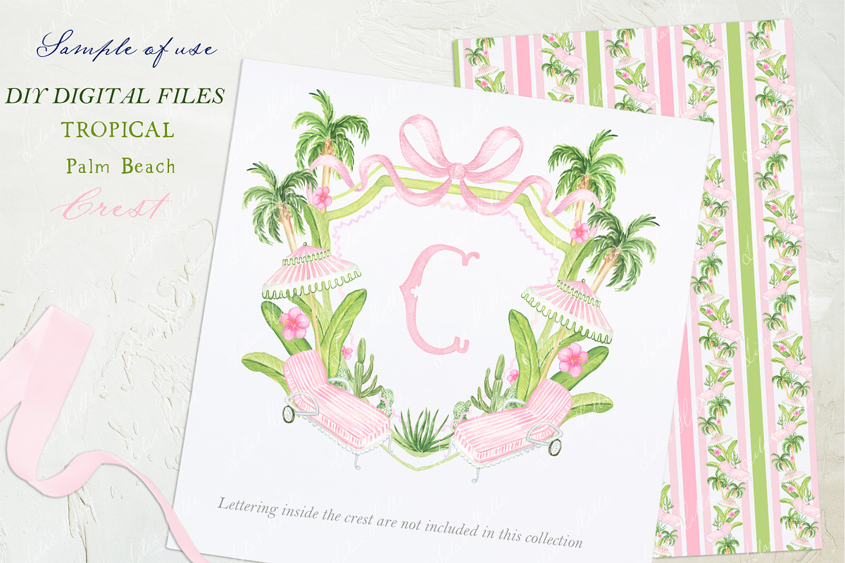 Tropical Palm Springs Beach Crest, a Graphic by LABFcreations ...