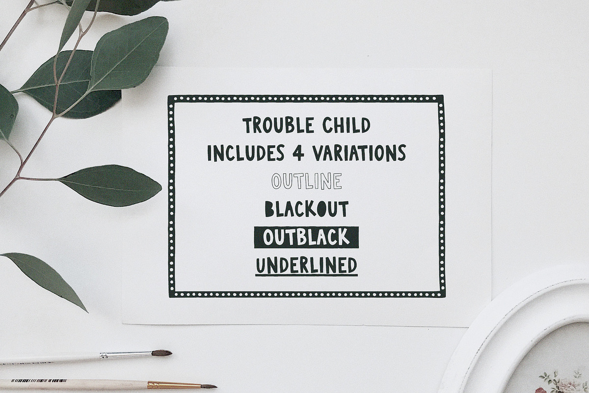Trouble Child display SVG font