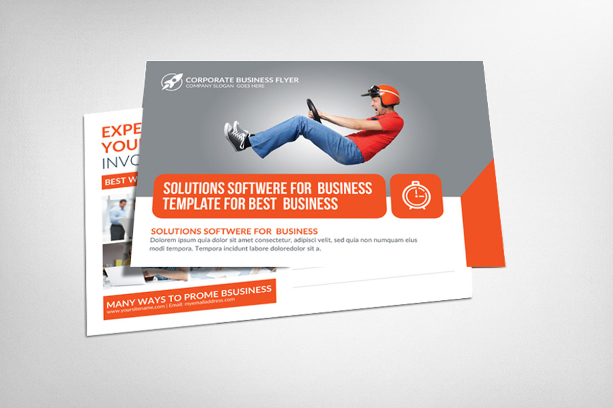 5 Multipurpose Business Postcards, a Card Template by graphicforest