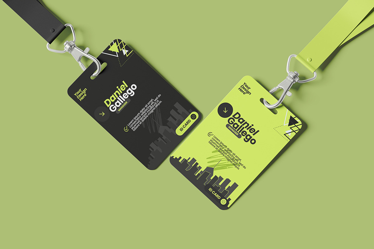 Id Card Mockup, an Advertising Mockup by seramoe