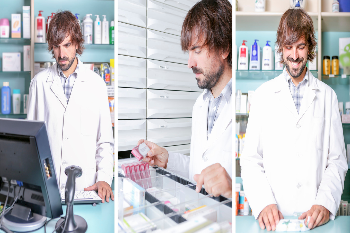 pharmacist collage, a Health & Medical Photo by Click and Photo