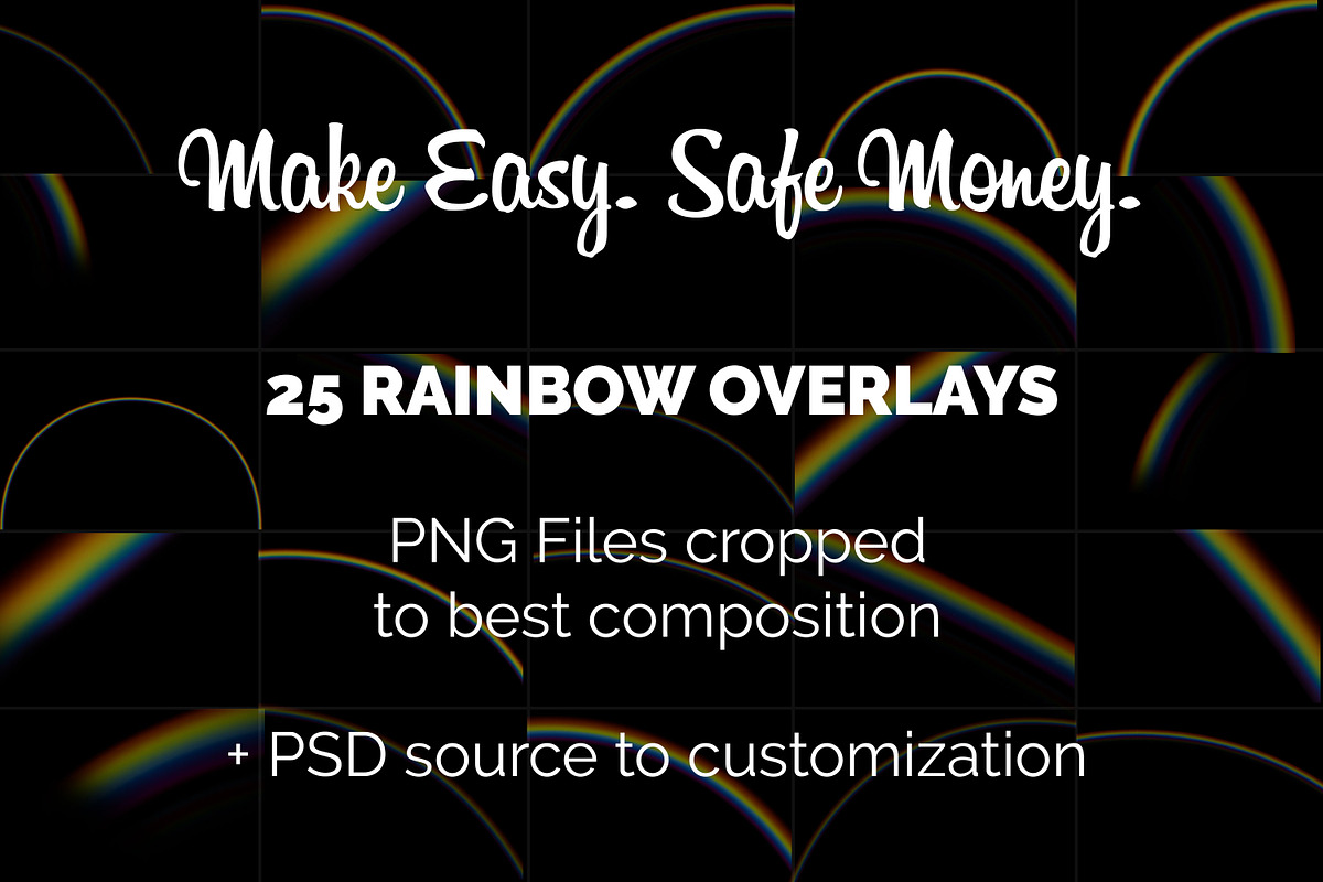 25 Rainbow Photo Overlays, a Layer Style Add-On by PhotoEffects.Store