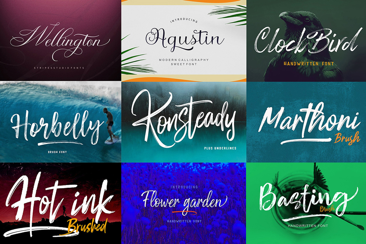 Artistic Font Bundles, a Script Font by Stripes Studio