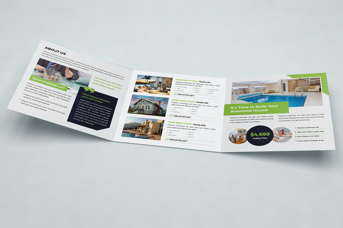 Real Estate Square Trifold Brochure, a Brochure Template by Orcshape Studio