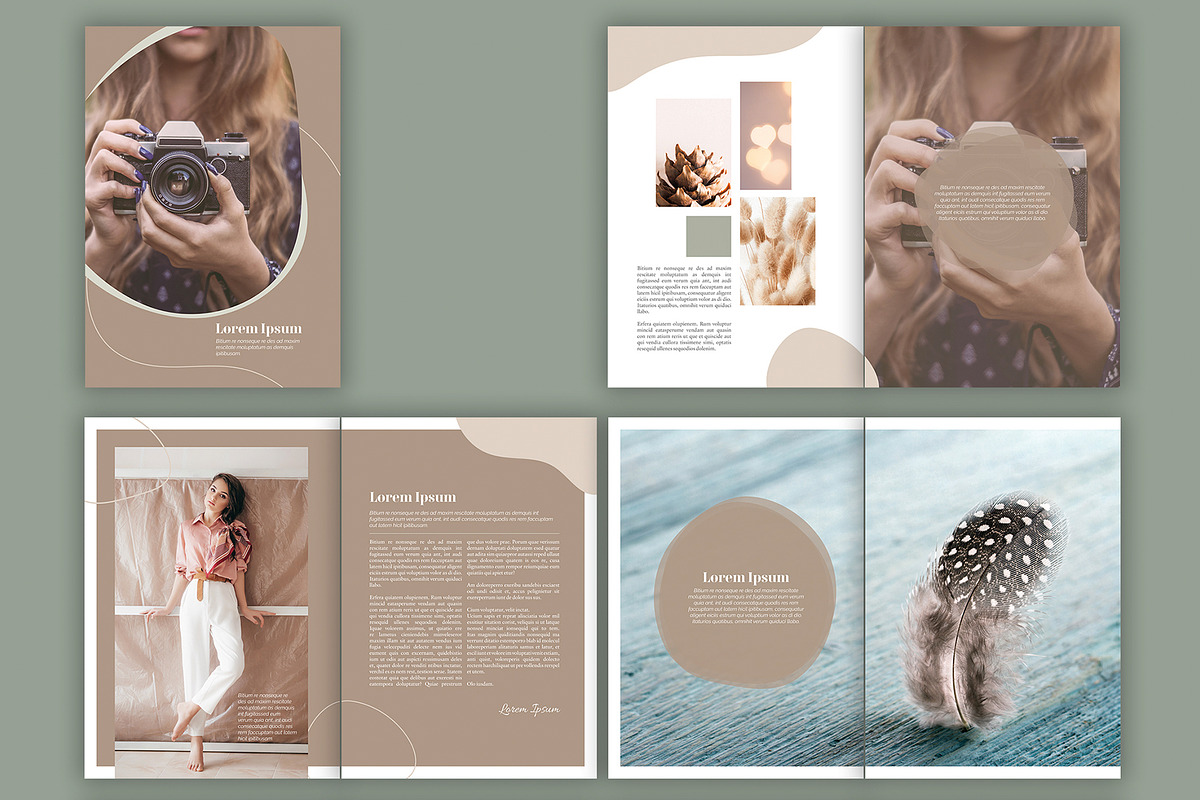 Magazine with Brown Accents, a Magazine Template by McLittle Stock