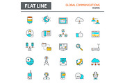 Set of modern simple line icons, an Outline Icon by L_amica