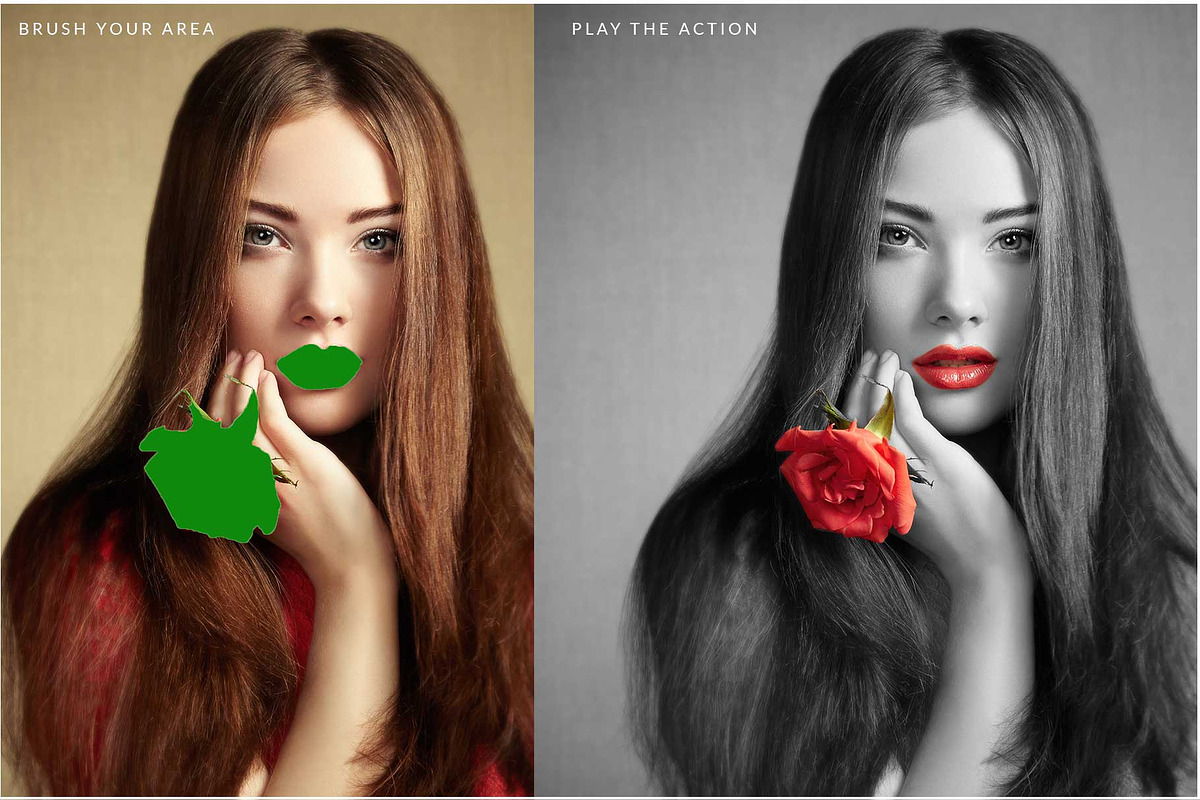 Selective color Photoshop Action