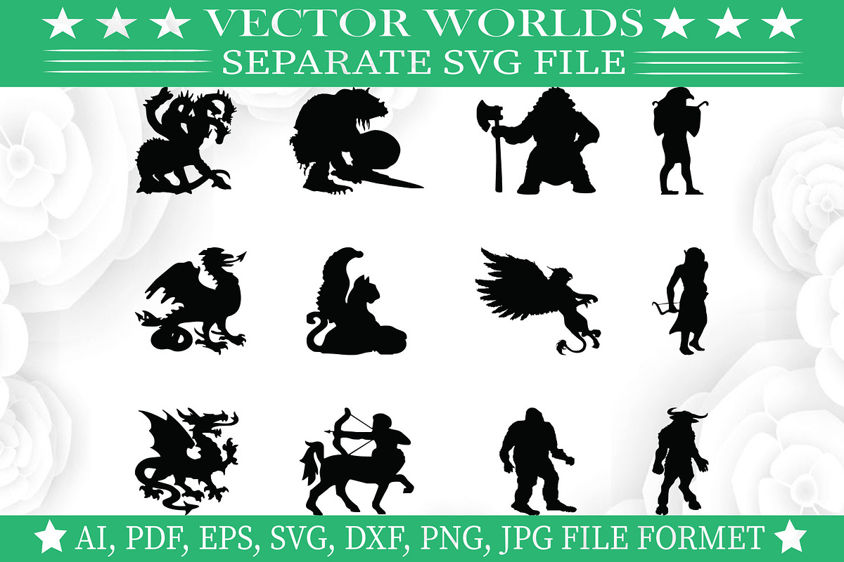 Mythological Creatures Symbol SVG, an Object Graphic by VectorWorlds