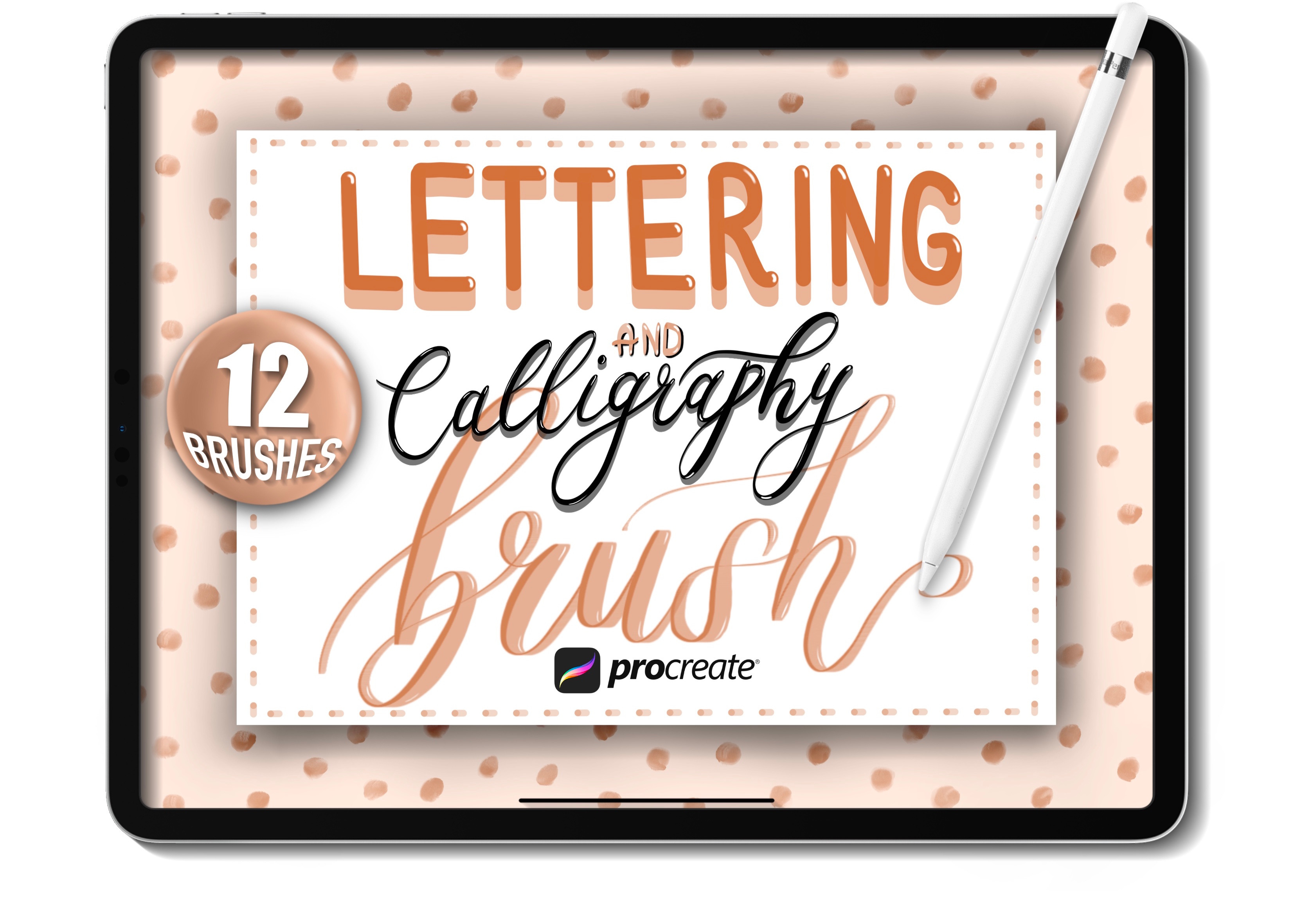 Procreate lettering brush, a Brush Add-On by PDknyStudio