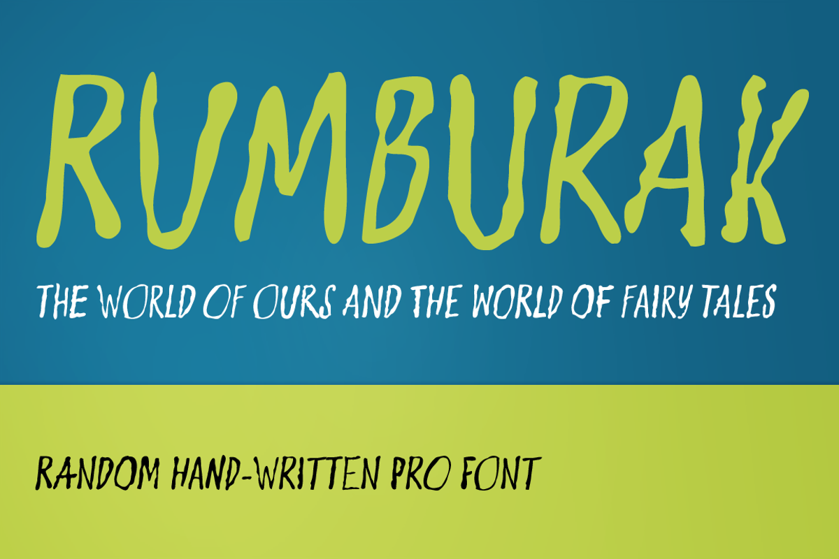 Rumburak Font, a Handwritten Font by Juraj Chrastina