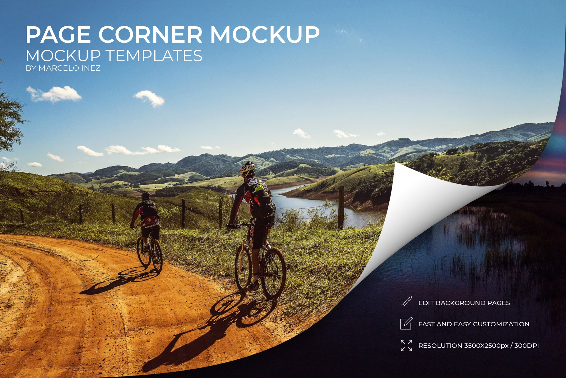 Rolled Page Corner Mockup