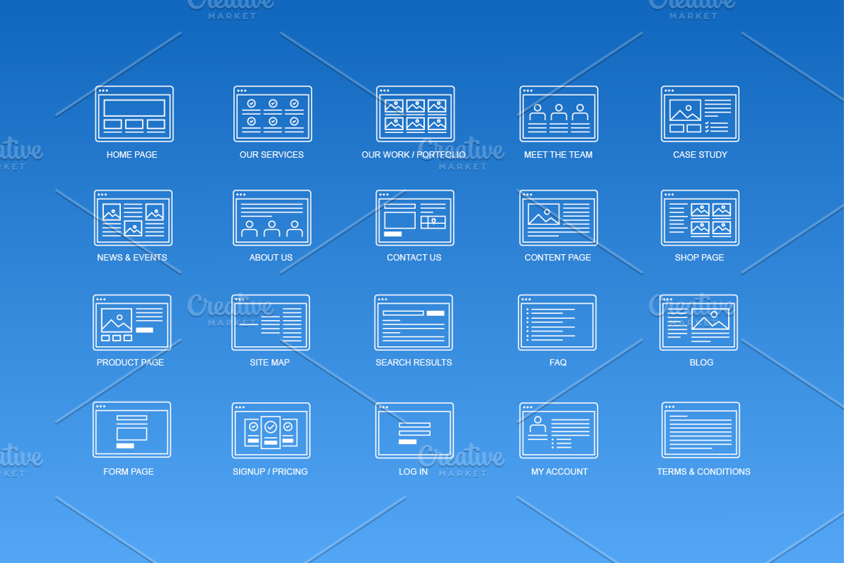 Website Site Map Kit, a Product Mockup by PitchStock