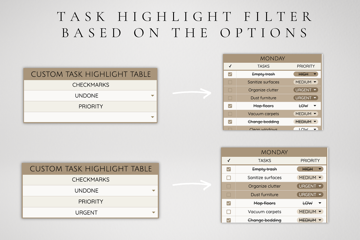 Digital Weekly Checklist Spreadsheet, a Templates & Theme by BRANDcontent