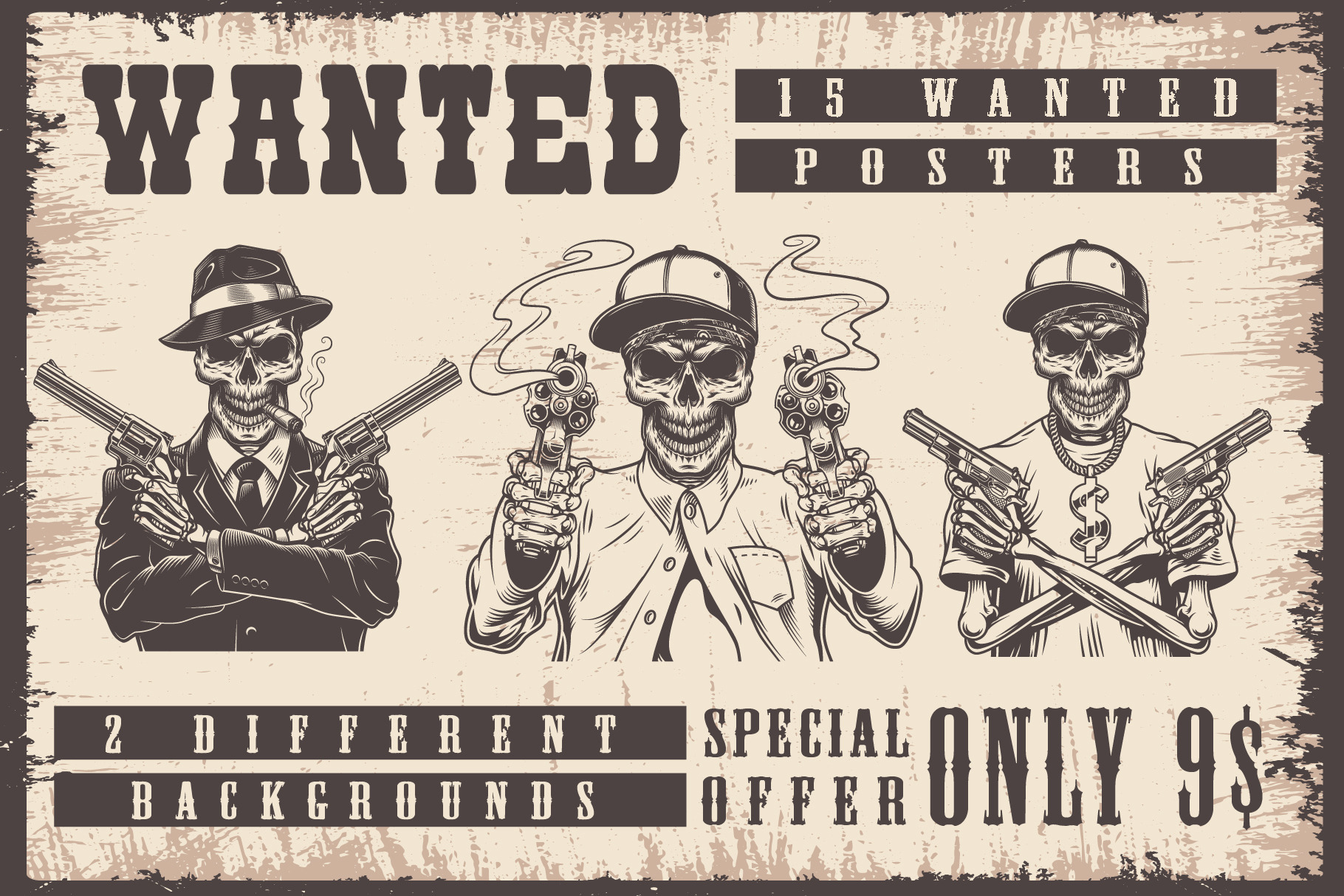 Wanted posters, a Poster Template by DGIM studio