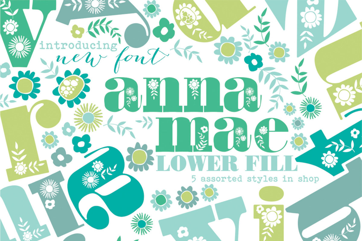 Anna Mae Lowercase Font, a Serif Font by shawnanonna