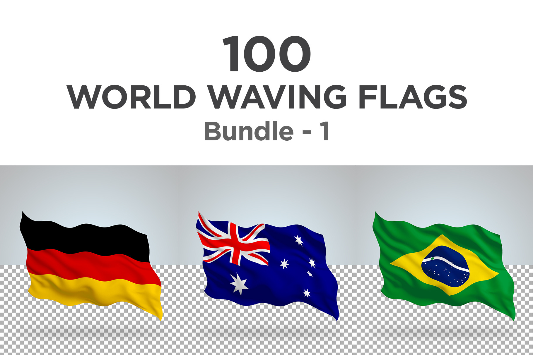 100 Countries Waving Flags - 1, an Object Graphic by shahsoft