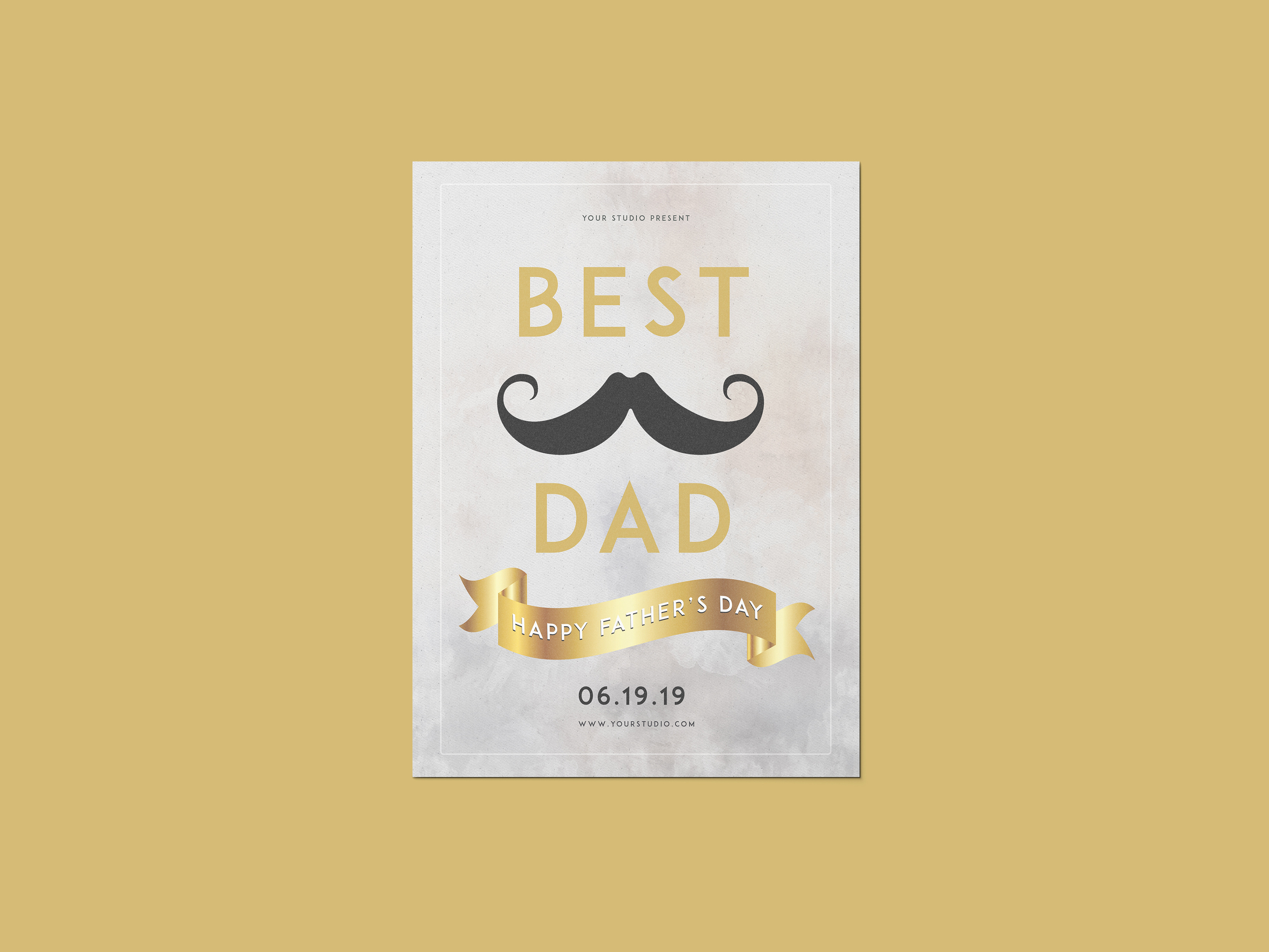 Best Dad Father's Day Flyer Template, a Flyer Template by PresetHeroes