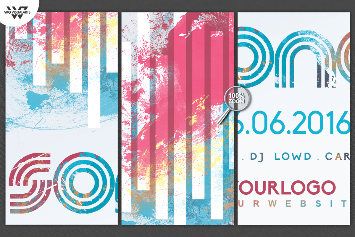ABSTRACT ART Flyer Template, a Flyer Template by WG DESIGN | Creative ...