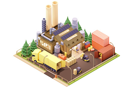 Vector low poly hot hatch, a Technology Illustration by tele52