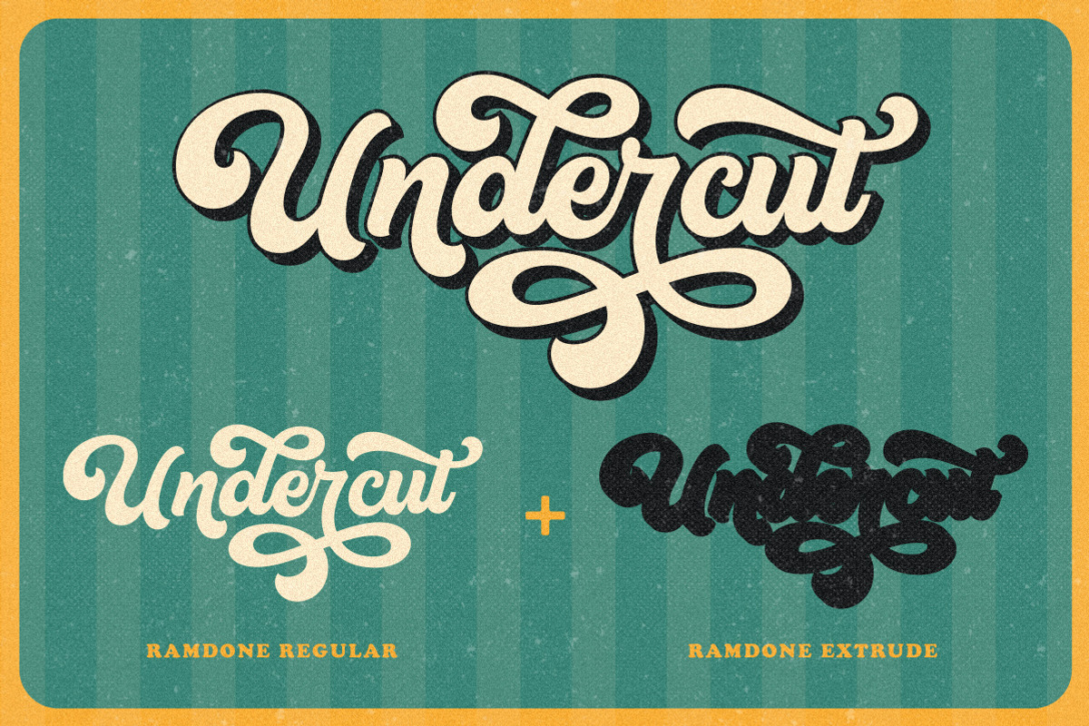 Ramdone - Retro Script, a Script Font by Letterhend Studio