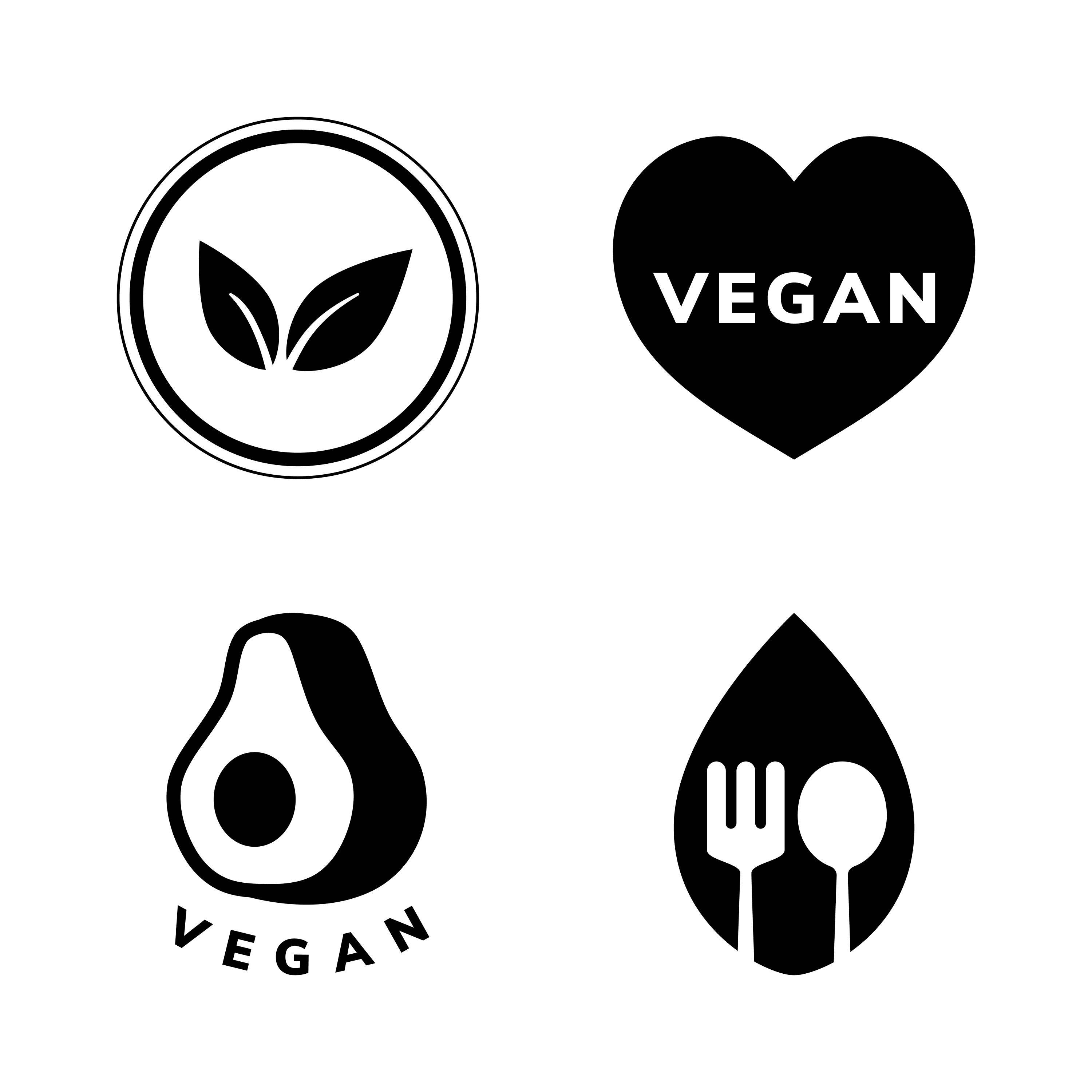 Collection of vegan icon vectors, a Background Graphic by rawpixel