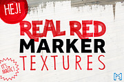 REAL RED MARKER TEXTURES, a Texture Graphic by HEJBRUSH.COM