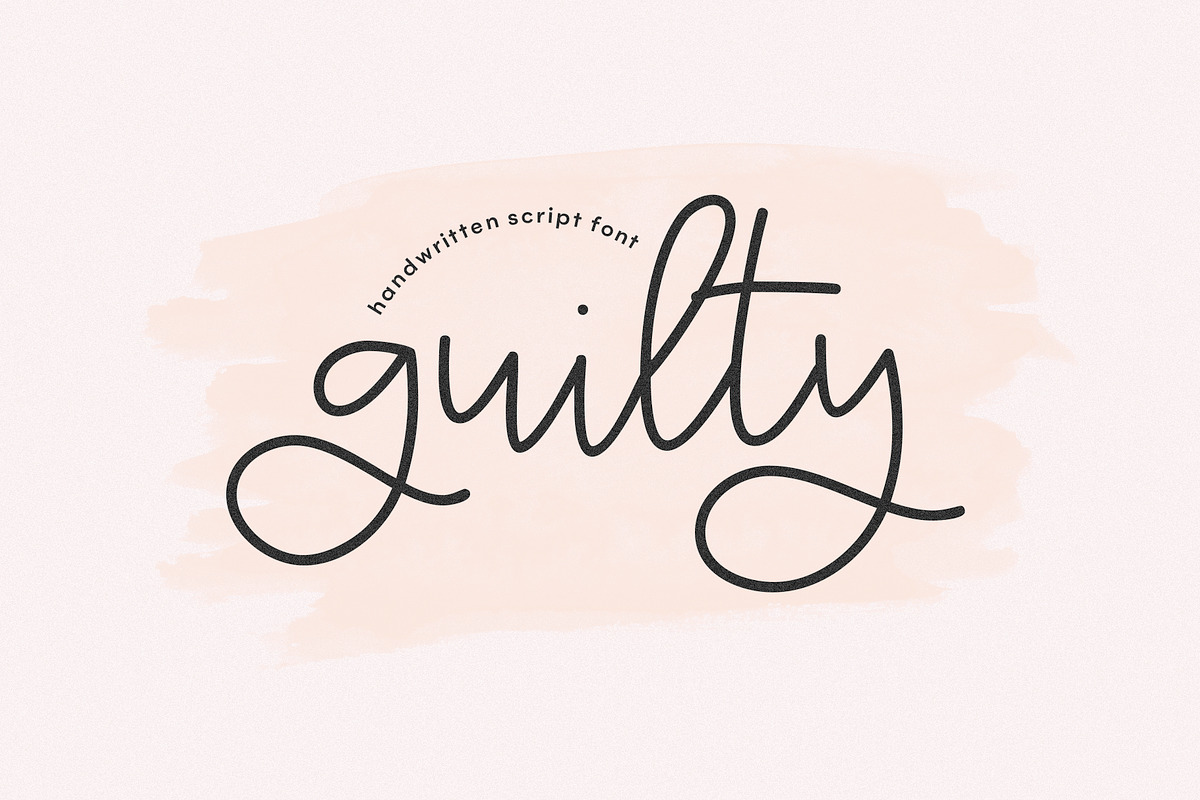 Guilty | Handwritten Script Font, a Script Font by KA Designs