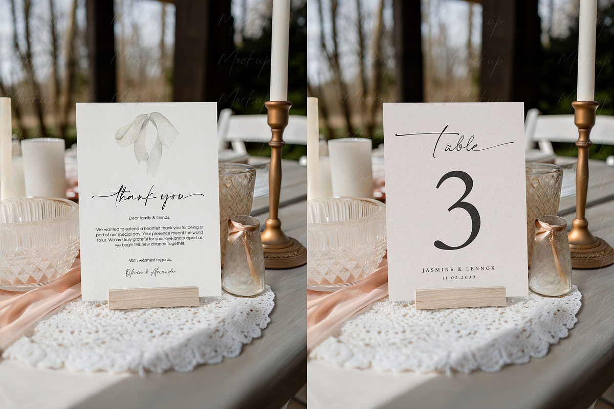 Vertical Card Table Sign Mockup, a Product Mockup by TatiMockup