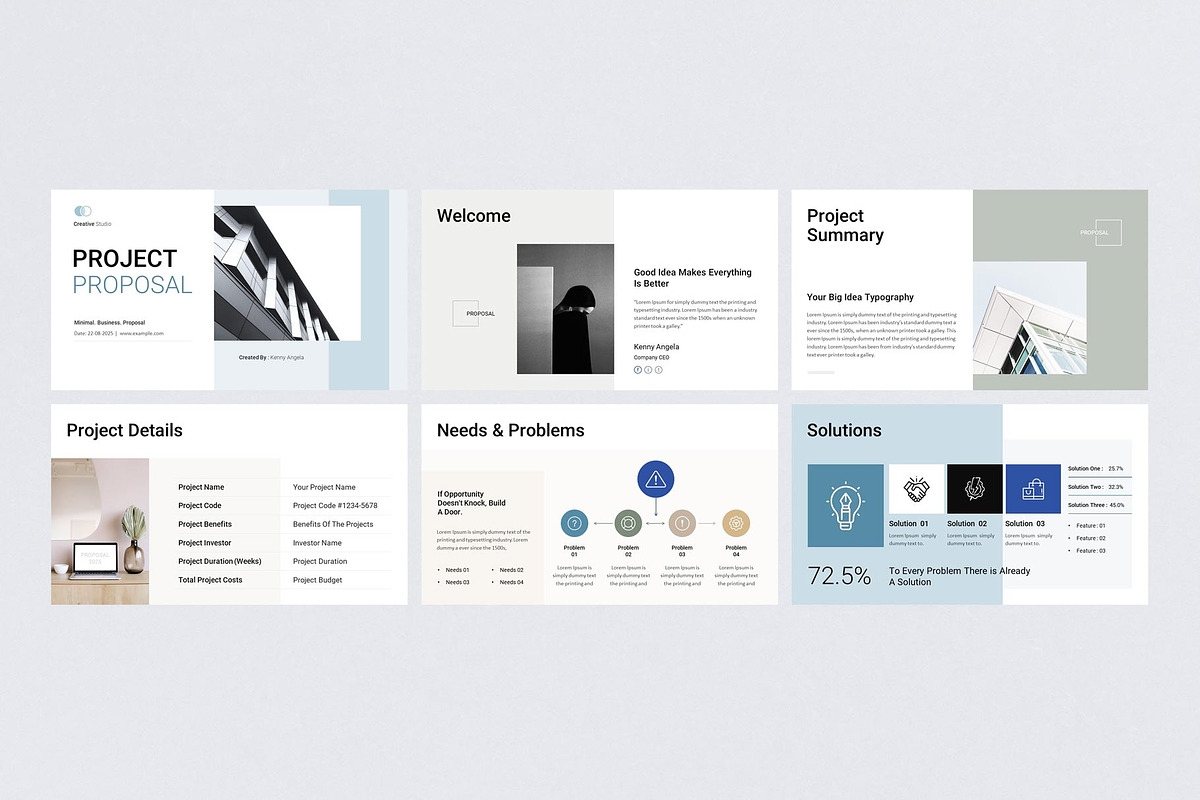 Project Proposal Presentation Design, a Presentation Template by ...