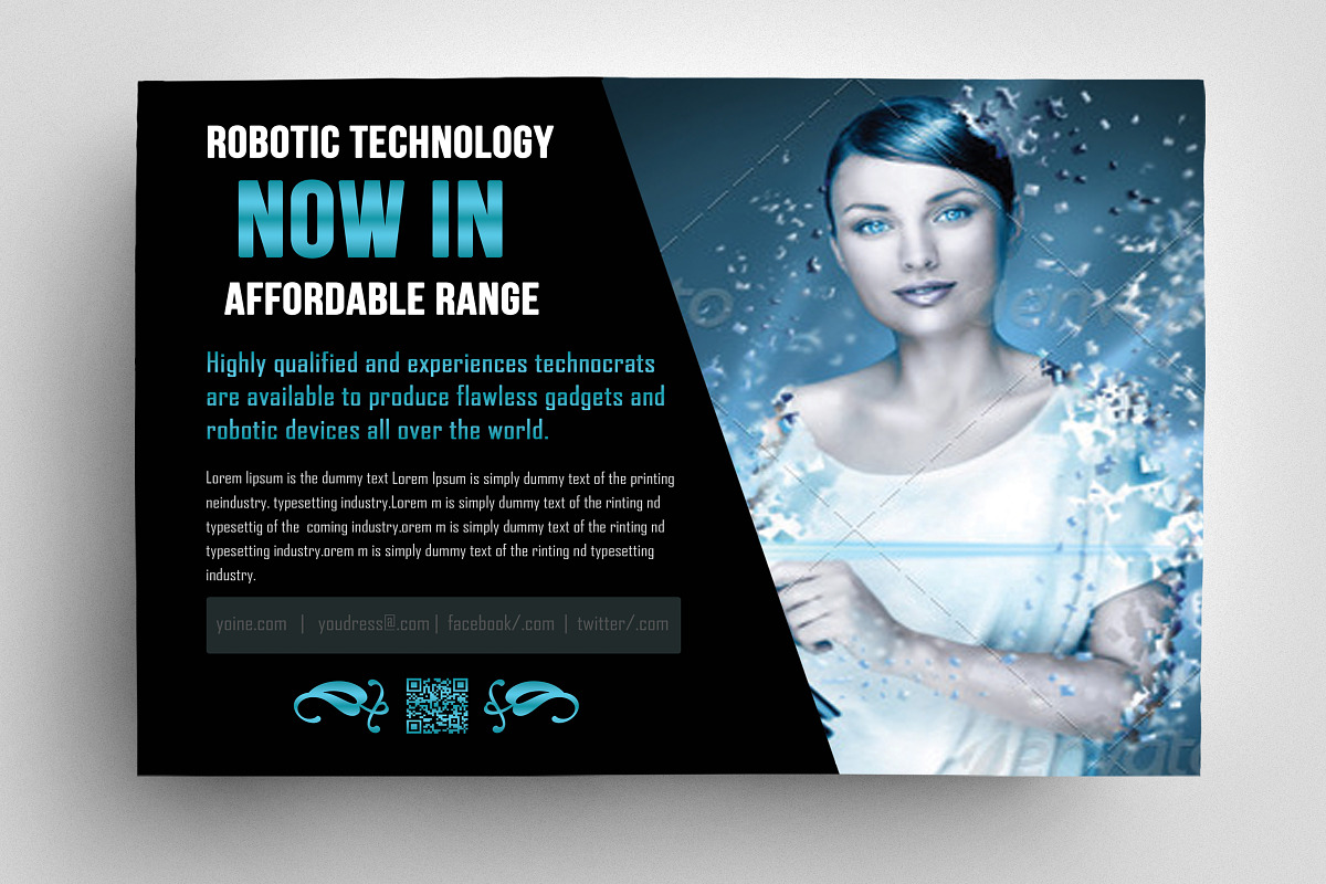 Robot & Gadget Repair Flyer, a Flyer Template by Psd Templates