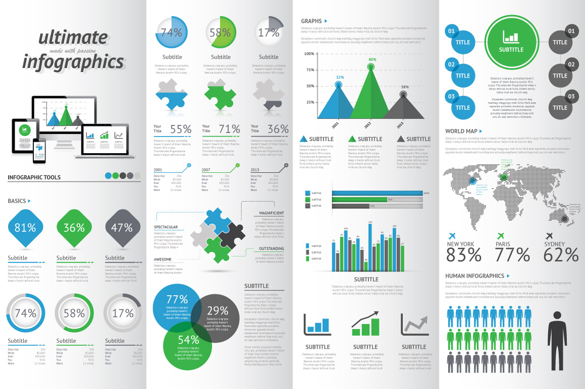 Modern infographic set, a Technology Illustration by Infographic ...